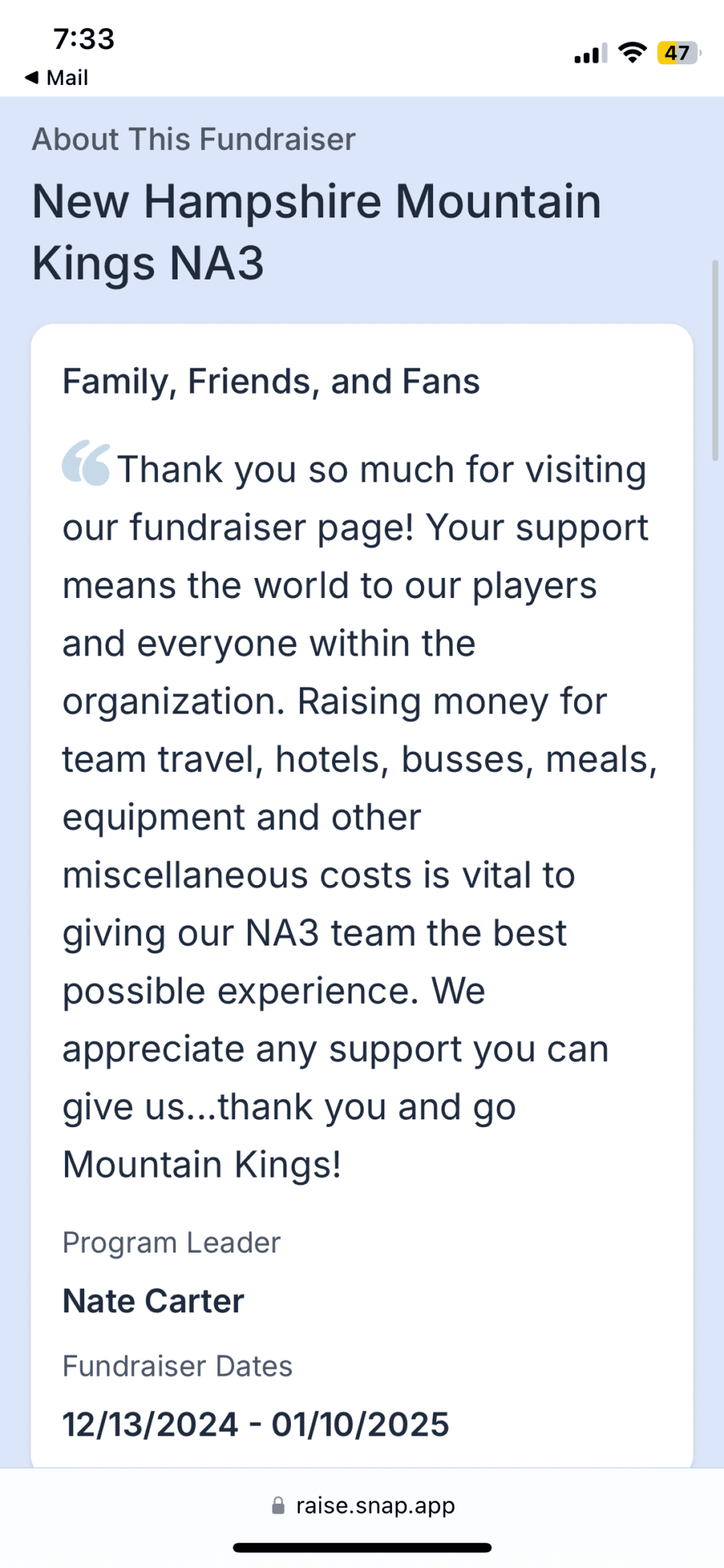 Why am I getting donation solicitations from an NA3 team? - The Hockey ...